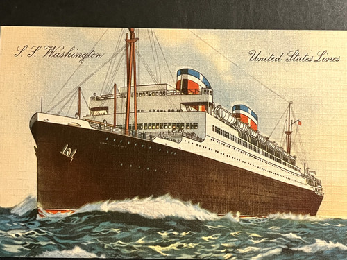SS Washington - United State Line - Troop Ship WWII - Luxury Liner ...