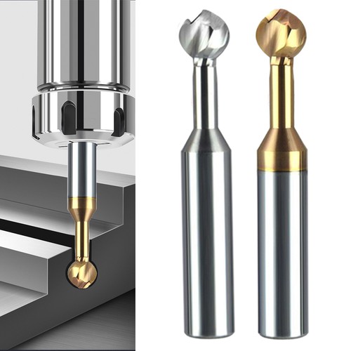 R2mm-R5mm AlTiN Coated Solid Carbide Ball Nose End Mill Lollipop Cutter ...