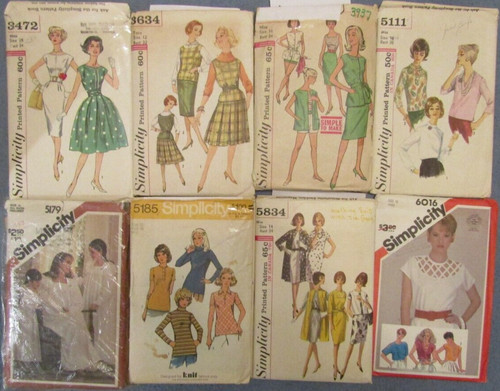 Buyer Choice: $4.95-$9.95 UNCUT and CUT Simplicity Vintage Patterns | eBay