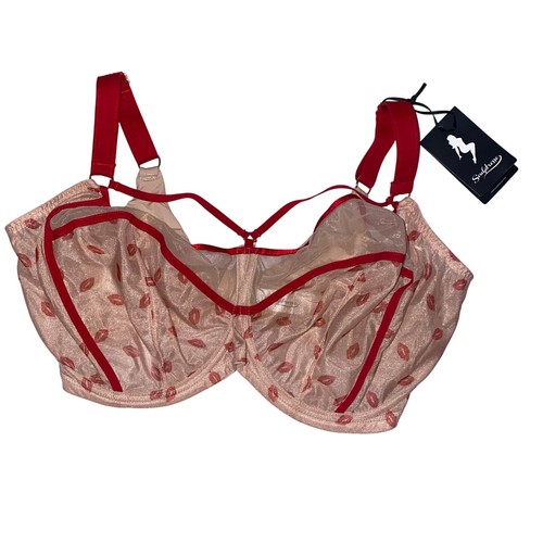 Sculptresse by Panache Dionne Full Cup Bra 36M NWT Kiss Print Sheer ...