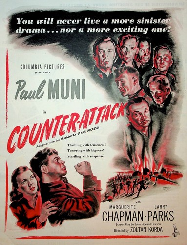 Original Counter-Attack Movie Ad: Paul Muni; Never Live a More Sinister ...