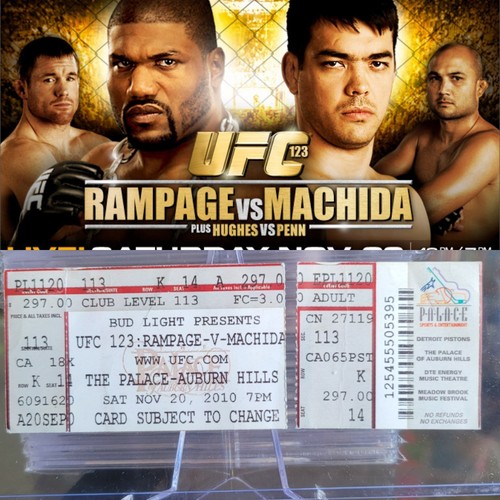 UFC 123 Rampage Jackson vs Lyoto Machida 2010 full ticket / Stub | eBay