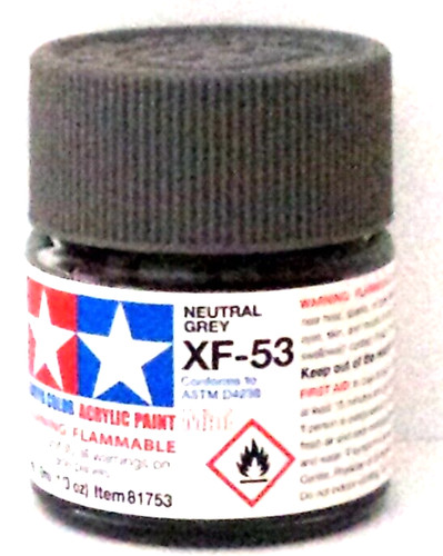 Tamiya 81753 XF-53 Neutral Grey 1/3 oz Acrylic "Mini" Paint Bottle | eBay