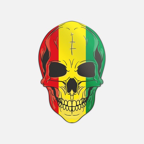 Skull Flag Rwanda Vinyl Sticker Decal | eBay