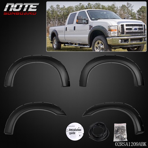 4x Pocket Rivet Style Fender Flares Fit For Ford F250 F350 Super Duty ...