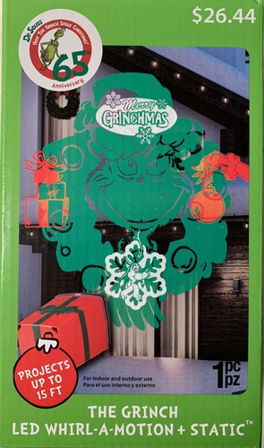 The Grinch LED Whirl A Motion Static Light Show Christmas Projector 15 ...