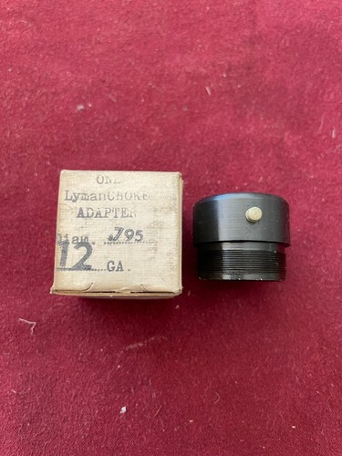 Lyman Cutts 12 Gauge Choke Adapter Blued .795 Diameter ! New In Box ...