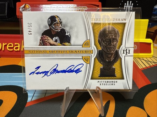 2022 Panini NATIONAL TREASURES AUTO Terry Bradshaw #/49. ON CARD ...