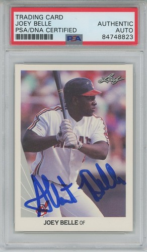 1990 Leaf #180 Albert Belle signed RC Indians PSA/DNA auto | eBay