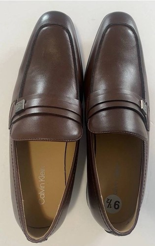 Calvin Klein Jameson Loafers Brown Slip-On Dress Shoes Mens NWOT brand ...