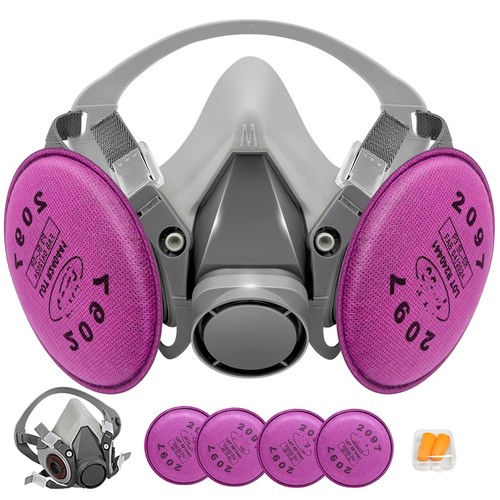 Respirator Mask with Filters, Reusable Half Face Respirator Mask for ...