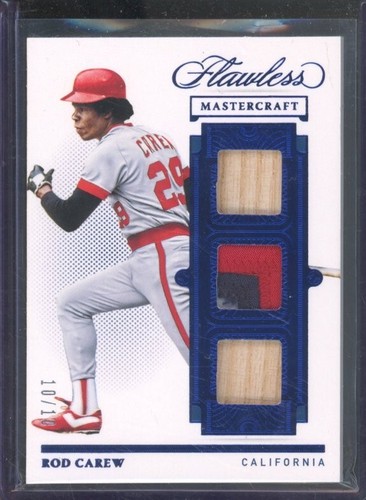 2021 Panini Flawless ROD CAREW #MC-RC Mastercraft Triple Relic Bat ...