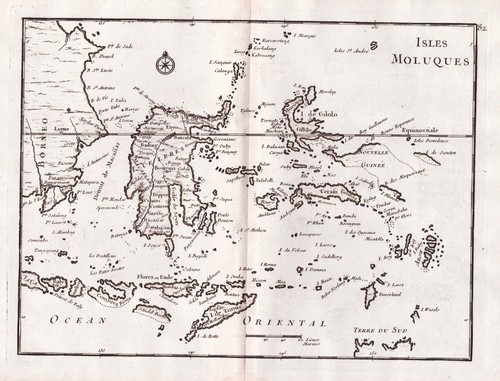 Maluku Islands Indonesia Borneo Asia Map Le Rouge 1756 | eBay