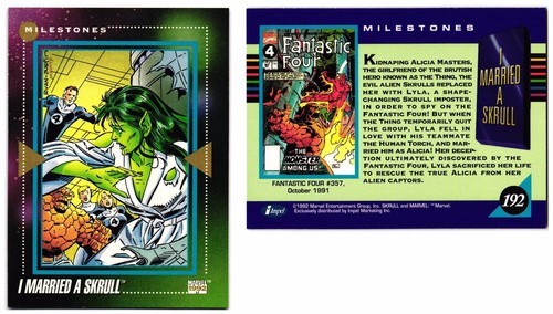 1992 Impel Marvel Milestones Trading Card 192 - I Married A Skrull - 4 ...