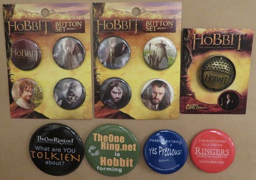 Hobbit Unexpected Journey Button Set PROMO ACORN Lord Of The Rings ...