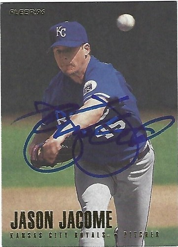 Autographed/Signed 1996 Fleer #131 Jason Jacome Kansas City Royals | eBay