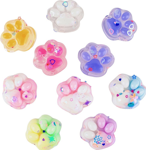 10 PCS Mini Cat'S Paw Squishy, Taba Squishy Toys, Fufu Squishy Toys ...
