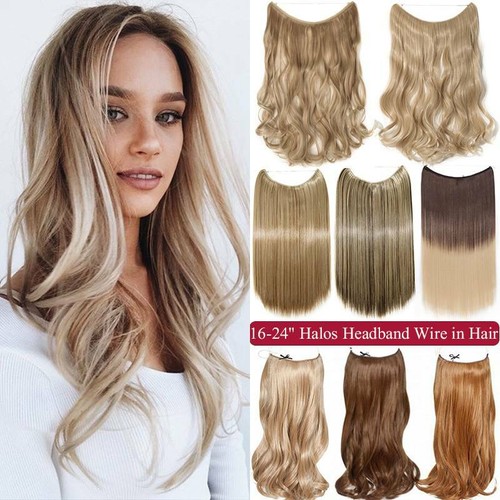 US Hidden Secret Invisible Band Wire In Thick One Piece Hair Extensions ...