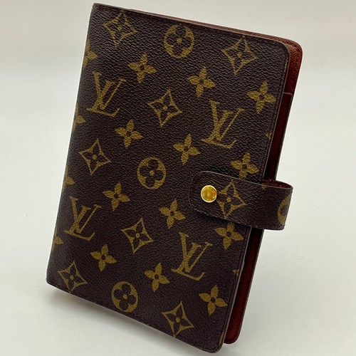 LOUIS VUITTON R20105 Monogram Agenda MM Day Planner Cover Brown ...
