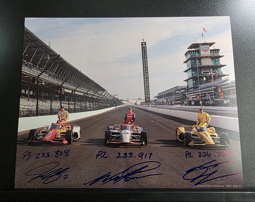 Signed 2024 Indy 500 All Penske Front Row 8x10 Mclaughlin Power ...