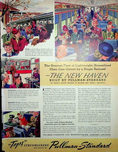 Original train AD: The New Haven Built by Pullman Standard #GO PULLMAN ...