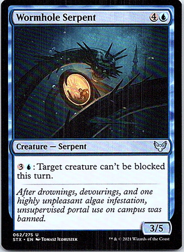 Wormhole Serpent Magic The Gathering Strixhaven: School Of Mages Light ...