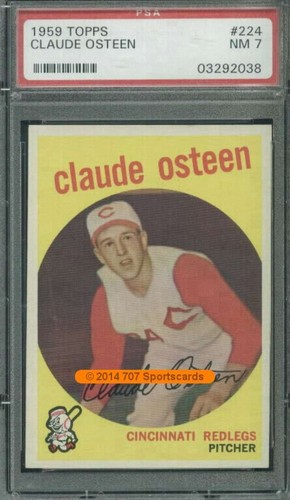 1959 Topps #224 Claude Osteen PSA 7 RC Rookie Reds (2038) | eBay
