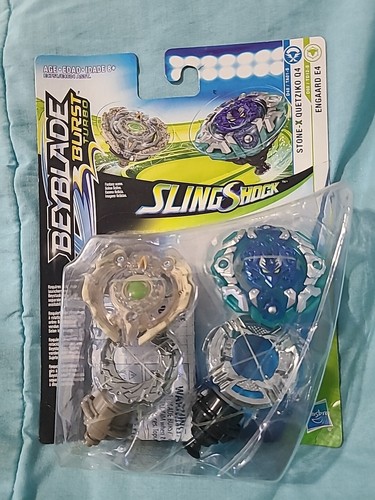 Hasbro 2018 BEYBLADE Burst Turbo Sling Shock Quetziko Q4 Engaard E4 Box ...