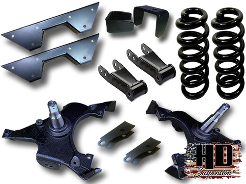 C10 6"F 6"R Lowering Drop Kit Coil 1.25" Spindles Shackles Flip Cnotch ...