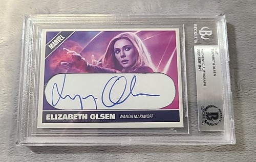 Elizabeth Olsen Signed Cut Card Wanda Card BAS 1/1 | eBay