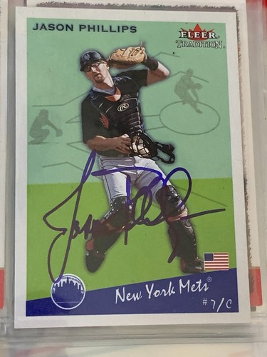 JASON PHILLIPS AUTOGRAPHED SIGNED 2002 FLEER TRADITION CARD NEW YORK ...
