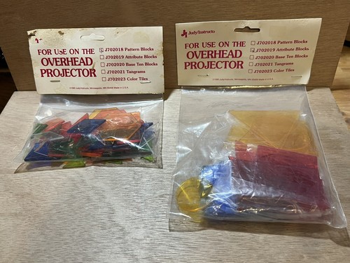 NEW 2 Sets 1990 OVERHEAD PROJECTOR JUDY/INSTRUCTO J702018/ 19 ATTRIBUTE ...