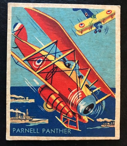 Rare 1934 National Chicle Co. Sky Birds Parnell Panther High Number SP ...