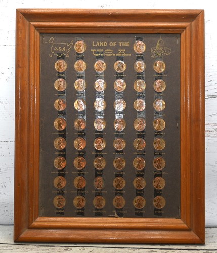 SPECIAL ORDER - 1974 Land Of The USA Lincoln Penny 50 State Framed ...