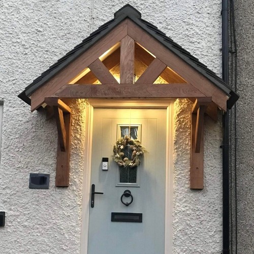 Solid Oak Porch Kit, Front Door Canopy - Free Delivery | eBay