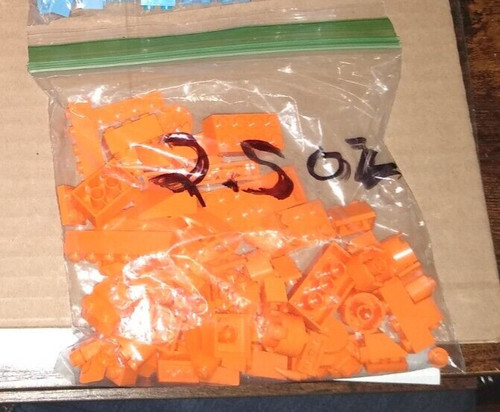 bright orange LEGO BRICKS and PARTS, BULK (2.5 oz) free ship | eBay