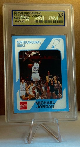 Michael Jordan Card Graded 9 North Carolina MJ Coca Cola Mint UNC ...