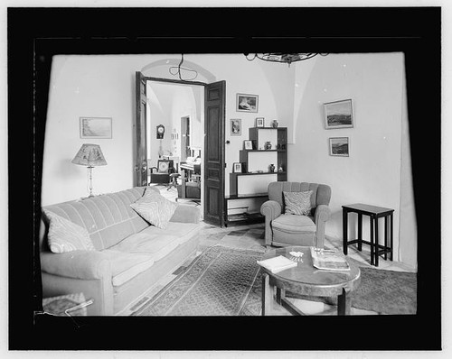 Photo:[Room with sofa in home of Eric and Edith Matson, Jerusalem] | eBay