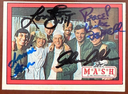 Alan Alda Loretta Swit Mike Farrell Jamie Farr signed sports card Mash ...