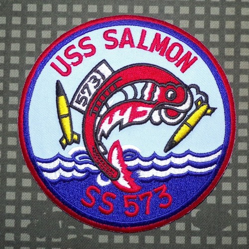 US Navy USS Salmon SS 573 Submarine Embroidered Full Color Patch | eBay