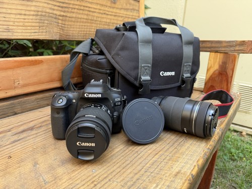 Canon EOS 80D DSLR Kit – 2 Lenses + 256GB + Bag + Wide Angle – Slightly ...