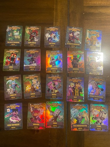 Minecraft Dungeons Arcade Series 3 (FOIL Hero 20x Card Set) #99-#118 | eBay