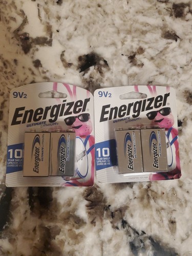 Energizer Ultimate Lithium 9 volt 9V Battery Lot Of 4 Exp 12/2032 ...