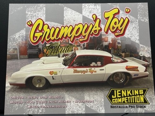 VRHTF VTG NHRA SUPER COOL BILL JENKINS GRUMPY'S TOY DOUBLE SIDED HAND ...