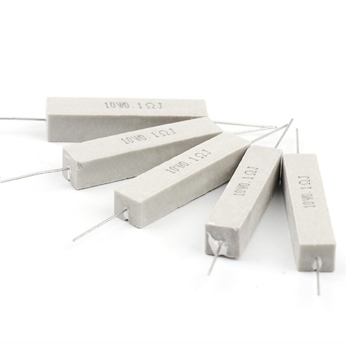 10Pcs 10 watt Wirewound Cement Resistor 10W horizontal Resistors 0.1 ...