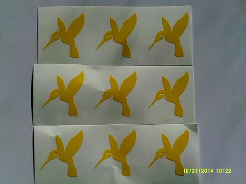 Hummingbird yellow stickers - children girls boys craft | eBay