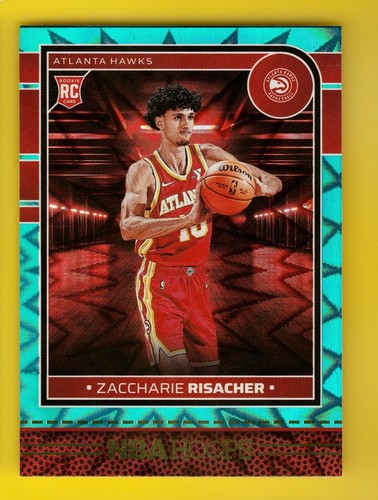 2024-25 NBA Hoops 231 Zacchaire Risacher RC Teal Explosion Rookie Card ...