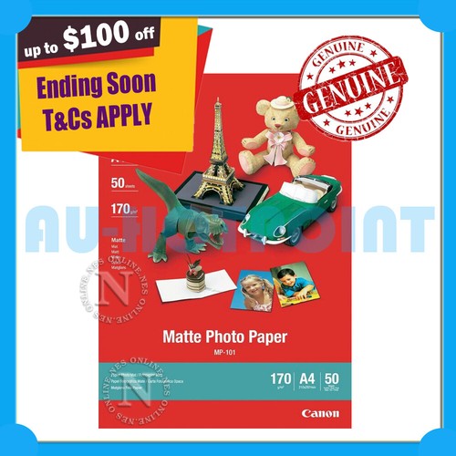 Canon MP-101 A4 Matte Photo Paper 170gsm 50x sheets MP101 Matt *NEW* | eBay