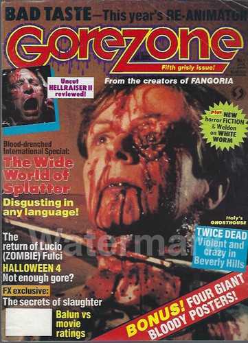 Gorezone Magazine No 5 1988 Halloween 4 Re-animator Twice Dead ...