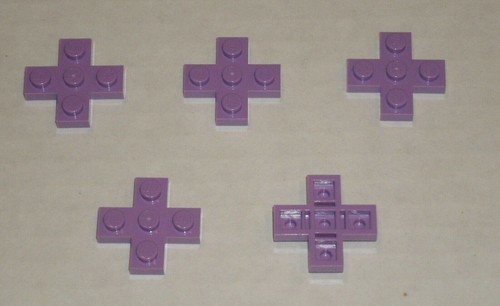 LEGO NEW 3x3 Medium Lavender Plate Cross (5x) 6102516 Brick 15397 | eBay